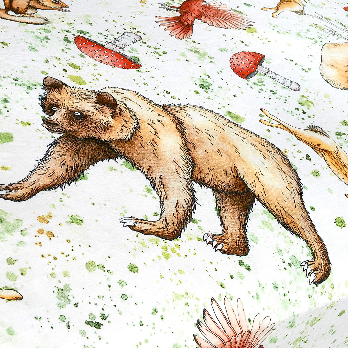 Woodland Animals Design Crib Sheet | Jersey Knit Cotton | Forest Creatures