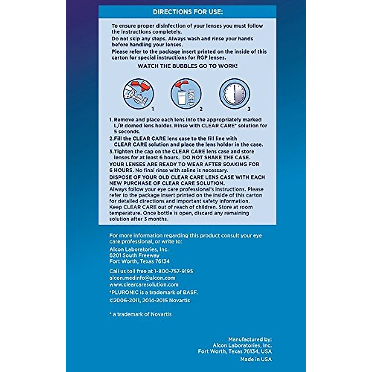 Clear Care Cleaning Solution with Lens Case, Twin Pack, 12-Ounces Each