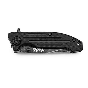 Kuuma Camco Manufacturing 51912 Knife, 6-1/2" Folding, 3-5/8" Closed, Spring Assist, Black,One Size