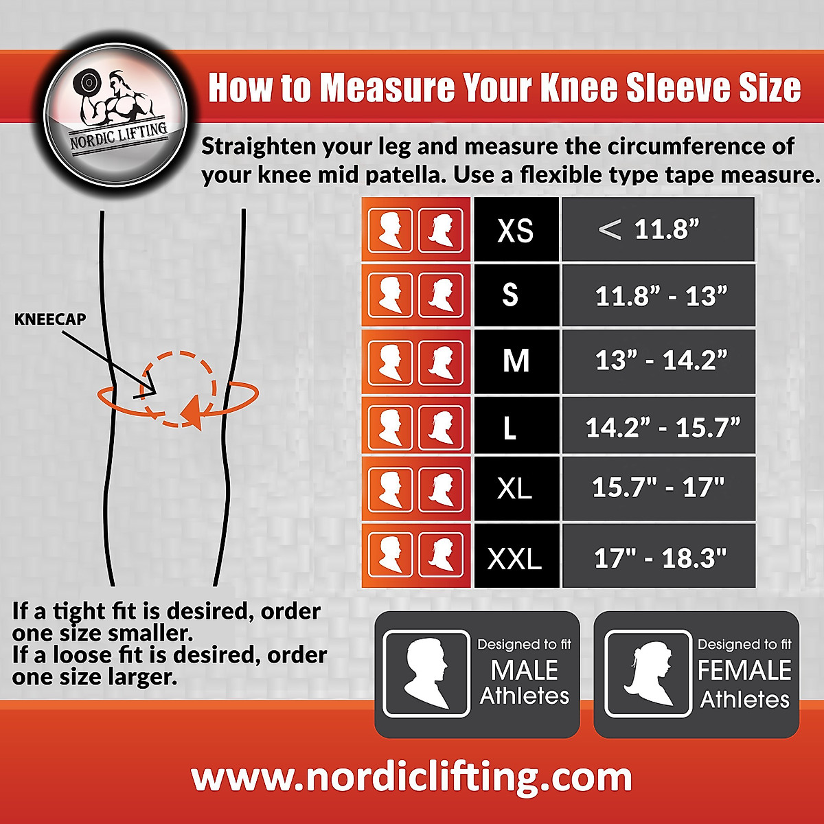 Nordic Lifting Knee Sleeves (1 Pair) 7mm, Black, X-Large and Wrist Wraps + Lifting Straps (2 Pairs) Red