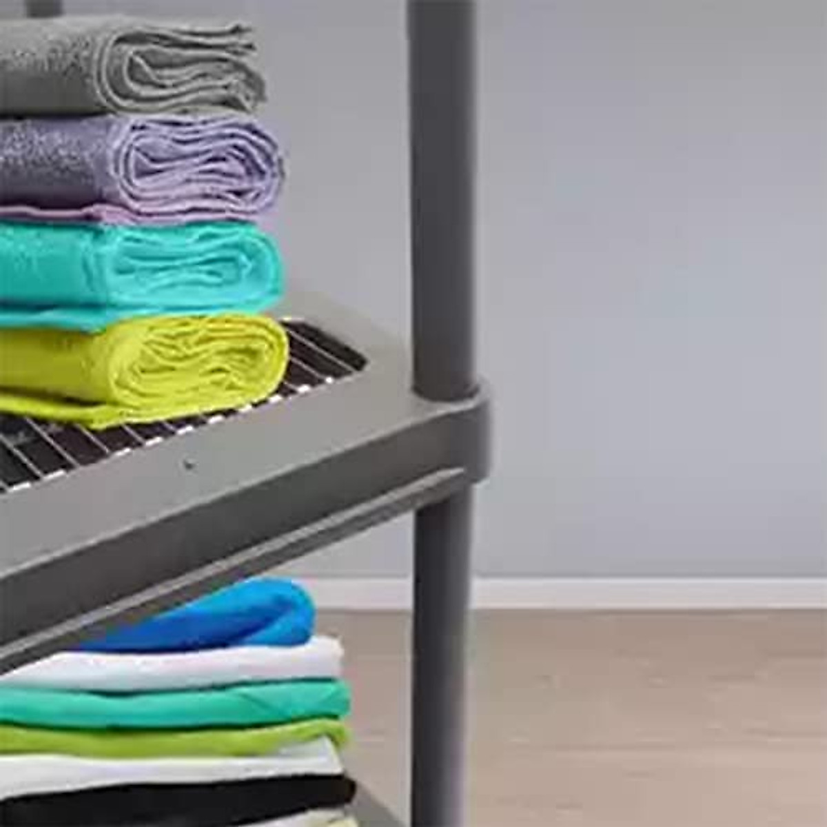 Juggernaut Storage RS3618-5BLKAMZ 36"W x 18"D x 72"H 5-Shelf Resin Shelving, 600 lb Capacity Black