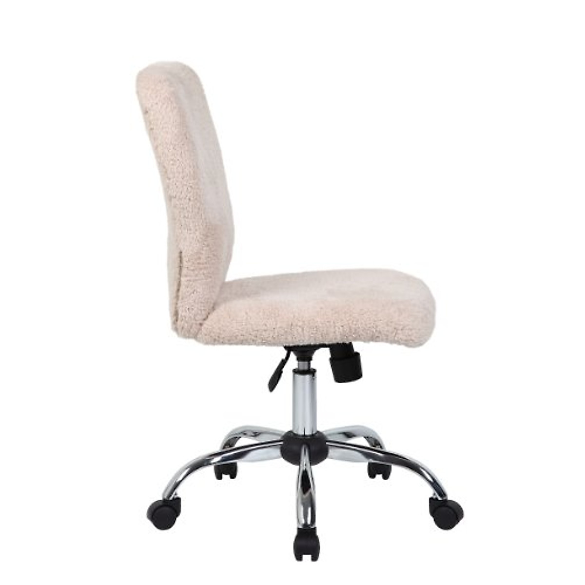 Boss Office Products Tiffany Fur Make-Up Modern Office Chair in Cream, 1 count