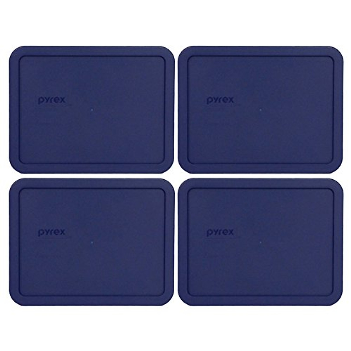 Pyrex 7211-PC 6-Cup Blue Plastic Food Storage Lid, Made in USA - 4 Pack