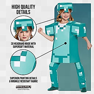 Armor Deluxe Minecraft Costume, Blue, Medium (7-8)