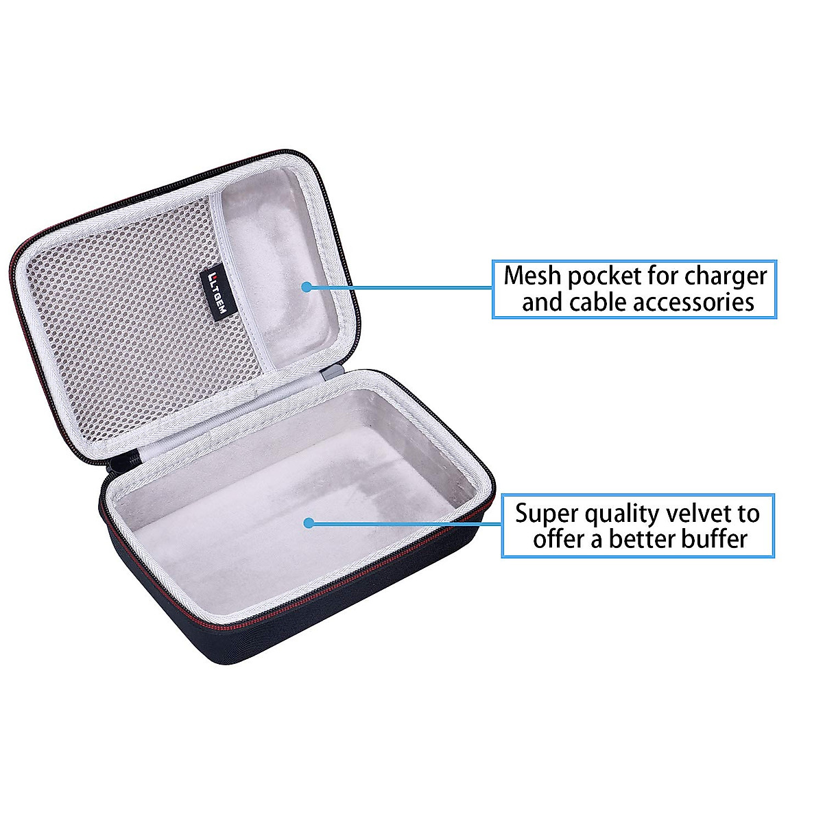 LTGEM Hard Travel Case for Focusrite Scarlett 2i2 /Solo (3rd Gen) USB Audio Interface (Internal Size:7 * 4.7 * 1.5 in)