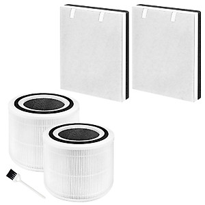 2 Pack Core 300 Replacement Filter for LEVOIT Core 300 and Core 300S Air Purifier Filters-Vital 100 Replacement Filter 2Pack- Replace Vital 100-RF-3-in-1 H13 and High-Efficiency Filtration System