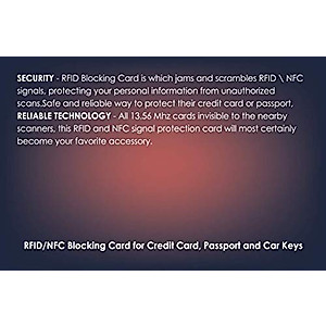 ScanAndBuyWall - 4 pack Blocking Cards - Protect Your Identity with Our NFC/RFID Blocking Card - Secure Your Data - Prevent RFID Scanning