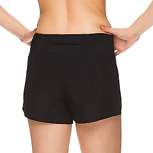Reebok Women's Athletic Workout Shorts - Gym Training & Running Short - 3 Inch Inseam - Mara Black, Large