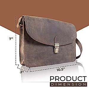 Komal's Passion Leather Crossbody Bag for women 10 inch purse tote ladies bags satchel travel tote shoulder bag