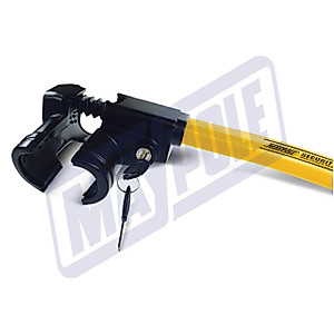 Maypole Over Dashboard Steering Wheel Lock Universal Antitheft Locking Device Cars Vans, Yellow/Black