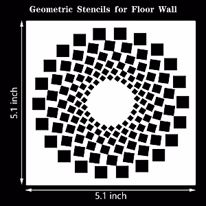40 Pieces Geometric Stencils Painting Templates for Scrapbooking Cookie Tile Furniture Wall Floor Decor Craft Drawing Tracing DIY Art Supplies, 5.1 x 5.1inch