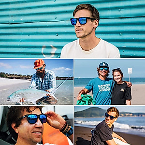 MAXJULI Polarized Sunglasses for Big Heads Men Women (fit xxl size),Black/Gray Lens, 59 mm