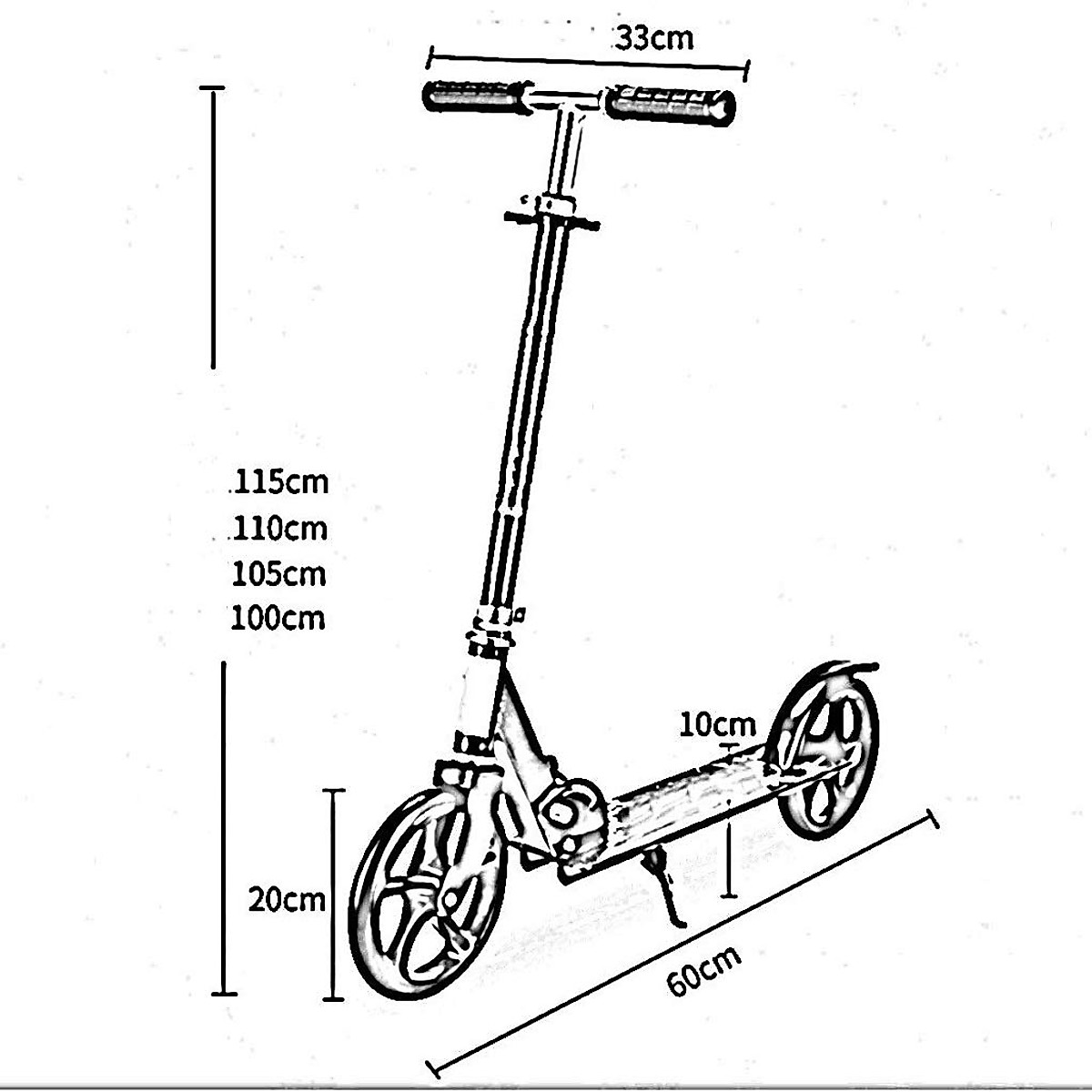 SZNWJ ygqtbc Adult Scooters Foldable Adjustable Kick Scooter Aluminum Outdoor use