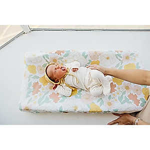 Premium Knit Diaper Changing Pad Cover"Rose" by Copper Pearl