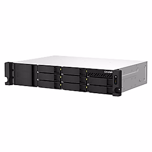 QNAP TS-864eU-RP-4G-US 8 Bay High-Speed Short Depth Rackmount Rackmount NAS with Dual-2.5GbE, Intel Celeron CPU, 4GB DDR4 Memory and 2.5GbE (2.5G/1G/100M) Network Connectivity (Diskless)