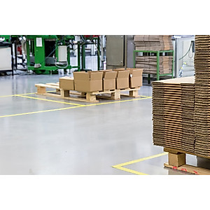 CARNAVAL 2 Inch Floor Tape for Marking Factories, Warehouses, Workshops, Public Areas with Aggressive Adhesive & Flexible Backing, Yellow 2" Width 36 Yards Length