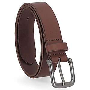 Timberland Boys' Big Leather Belt for Kids, Brown/Classic, Large