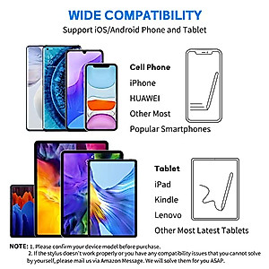 Stylus Pens for Touch Screens, NTHJOYS Active Stylus Pen for iOS/Android with Magnetic Design Fine Point Stylist Pencil Compatible with Apple iPad/Pro/Air/Mini/iPhone/Tablets Writing & Drawing