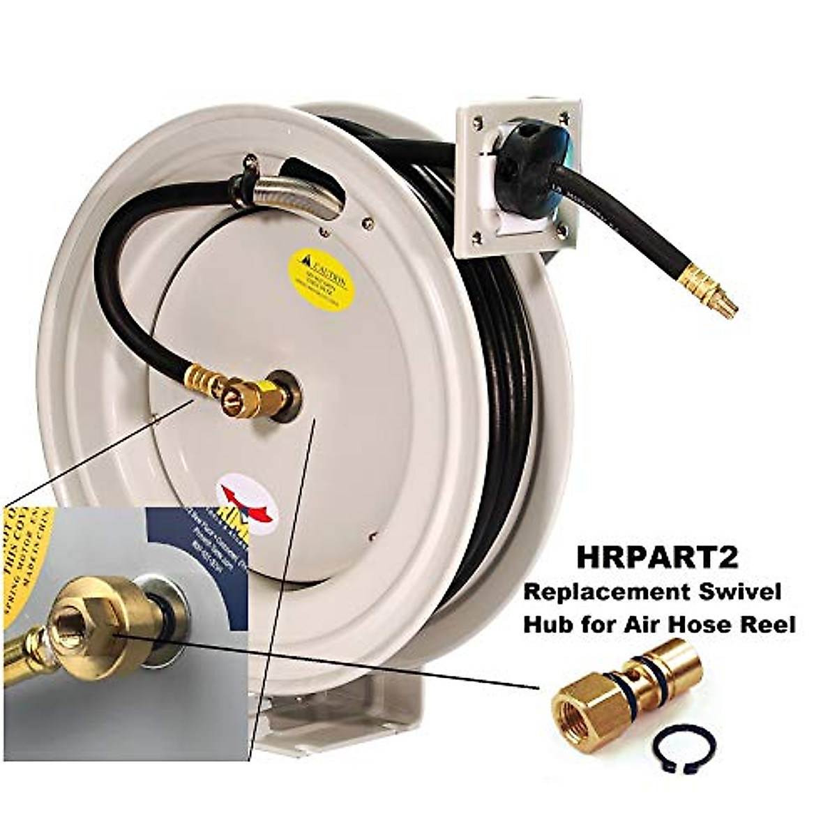 Primefit HRPART2 Swivel Hub with O Rings - Replacement part for Primefit HRRUB380503 Air Hose Reel