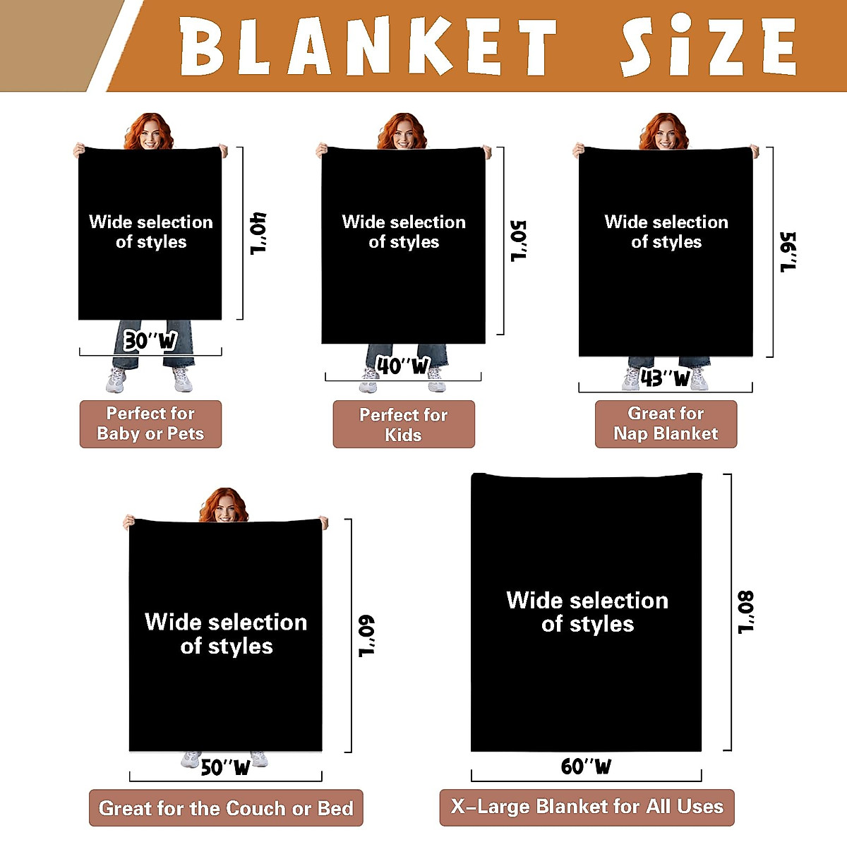 WNNNS Custom Blanket with 5 Photos Multiple Designs, Personalized Gifts for Mom,Dad,Families,Boyfriend,Girlfriend,Kids, Valentines Blanket with Multiple Designs.