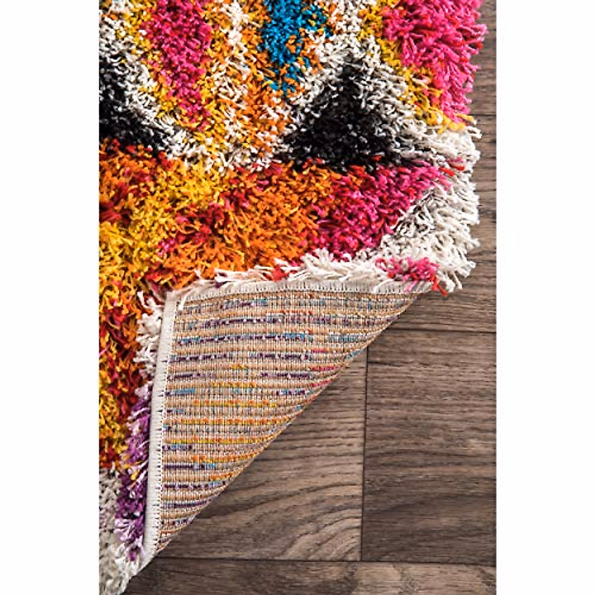 nuLOOM Zhora Moroccan Shag Area Rug, 5' 3" x 7' 6", Multi