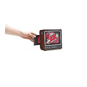 Retro TV Amplifier,Screen Magnifier for Smartphone,Phone Holder – Smartphone 3D Magnifier Projector Screen for Movies, Videos, DIY Cardboard TV Phone Stand with Screen Amplifier for Most Smartphone