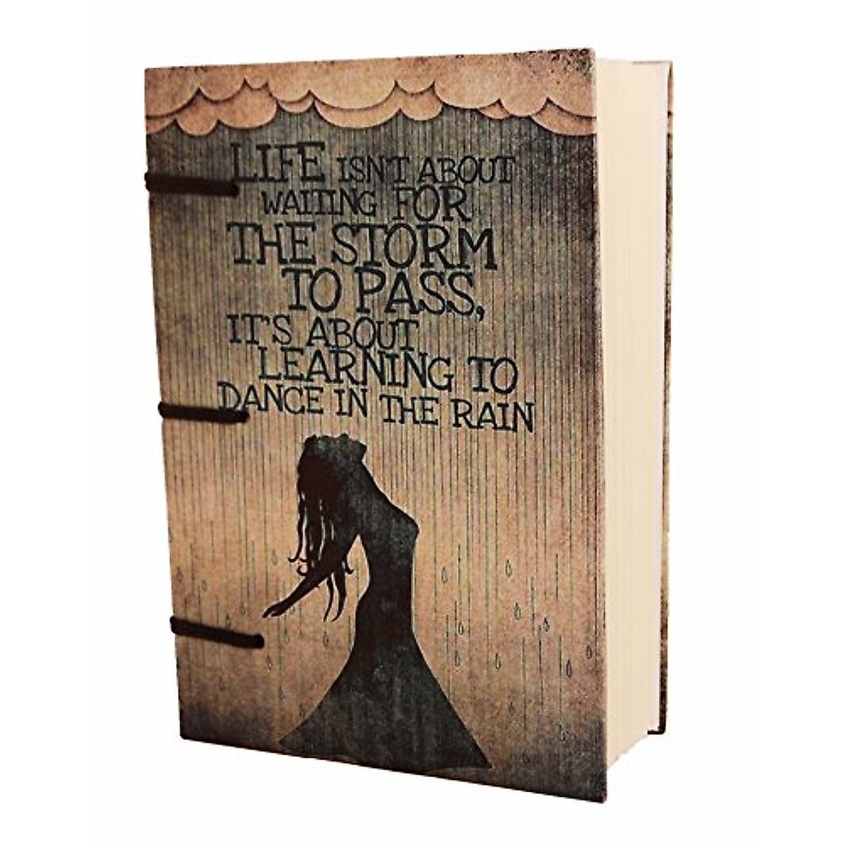 Purpledip Vintage Journal 'Dancing in The Rain': Handmade Paper Diary Notebook in Digital Print Hard Cover (11308)