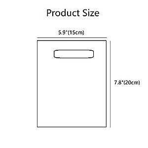 ysmile Plastic Shopping Bag for Business Small Merchandise Bag with Handle Retail Die Cut 5.9"x7.8" 50 ct - Black Little Bag