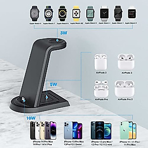 Charging Station 3 in 1 for Apple Multiple Devices Fast Charging Stand Dock for iPhone 14 13 12 11 Pro X Max XS XR 8 7 Plus 6s 6 /Airpods/Wireless Charger for Apple Watch 8/Ultra/7/6/SE/5/4/3/2