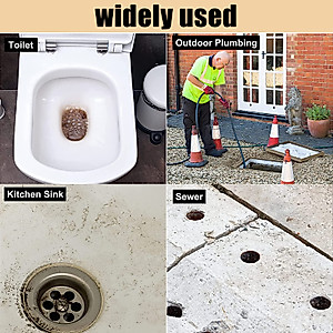 3PCS Sewer Jetter Nozzle, Stainless Steel Drain Cleaning Nozzle Tips Kit, Quick Connect Drain Jet Hose Nozzle, 5000 PSI High Pressure Washer Nozzle with 1/4in Connector for Sewer Industrial Pipe Clean