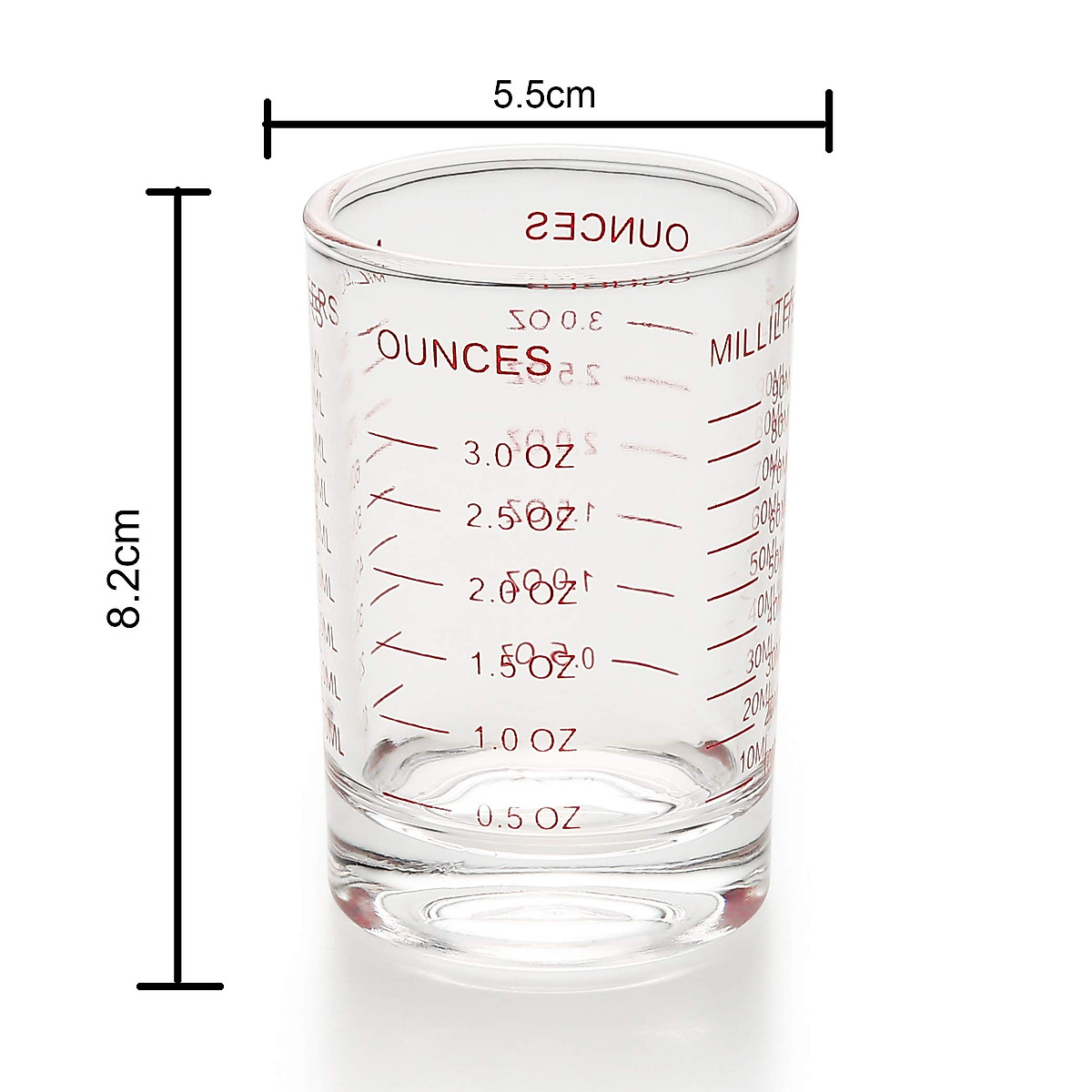 Shot Glass Measuring Cup 3 Ounce/90ML Liquid Heavy High Espresso Glass Cup