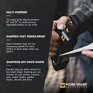 Work Sharp Handheld Pivot Pro Knife and Tool Sharpener, WSHHDPVT, Black