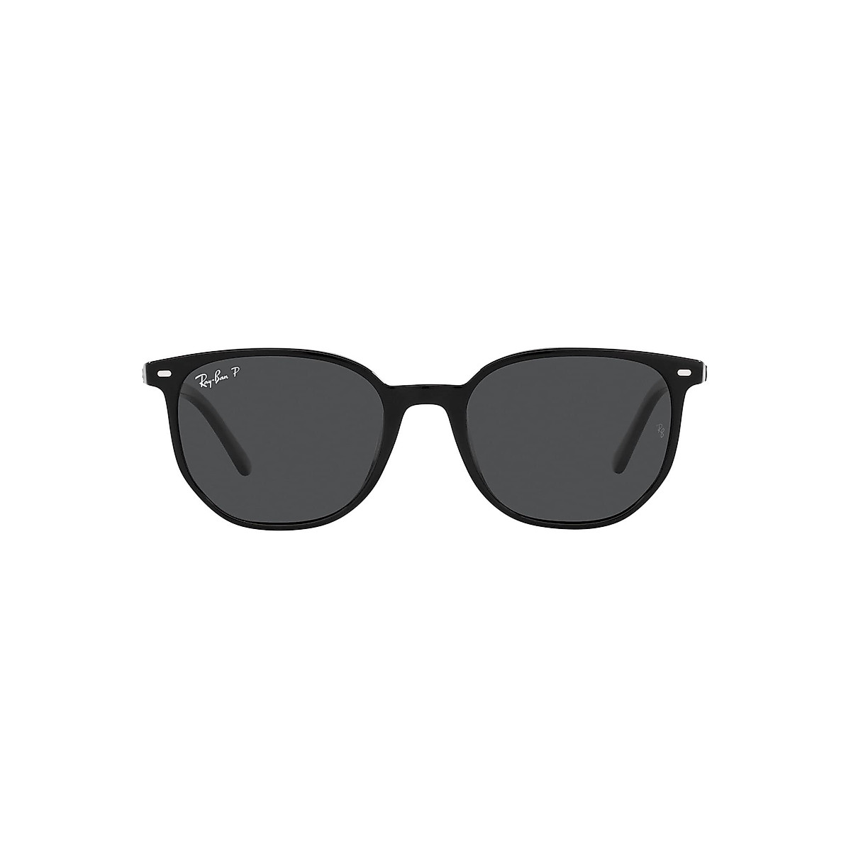 Ray-Ban RB2197 Elliot Square Sunglasses, Black/Polarized Black, 52 mm