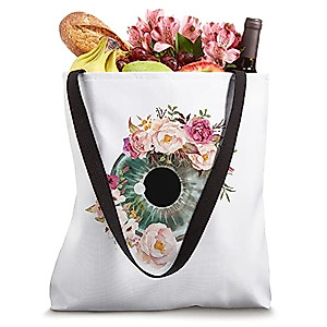 Floral Eyeball Optometrist Eye Anatomy Ophthalmology Tech Tote Bag