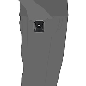 Charles-Hubert, Paris 3572-4 Black Leather 48mm Pocket Watch Holder