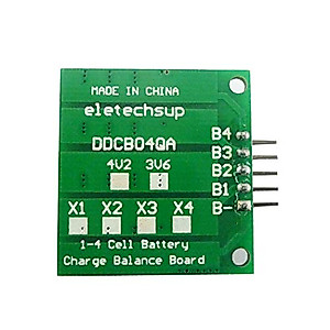 Eletechsup 3.6V 3.6/Rb 210mA 1-4 Cell 3.7V Li-ion Polymer 3.2V LiFePO4 Lithium Battery Packs Charge Balance BMS Charger Protection Board (4)