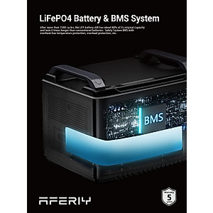 AFERIY Solar Generator with Panels Included 2000W Portable Power Station with 1pcs Foldable Solar Panel 200W (new-MWT), Solar Power Generator for RV Van House Outdoor Camping