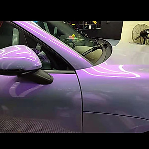XhuangTech Chameleon Vinyl Wrap Grey to Purple Adhesive Car Body Film Sticker Decal Sheet Roll Air Bubble Release DIY (Grey to Purple, 60" x 59FT （1.52M x 18M)
