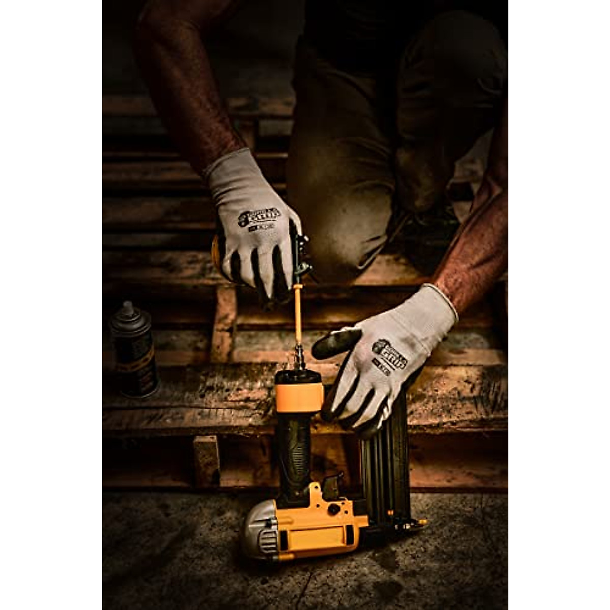 Gorilla Grip Grey Slip Resistant All Purpose Work Gloves, Size: Large, Pack of 5 Pairs of Gloves