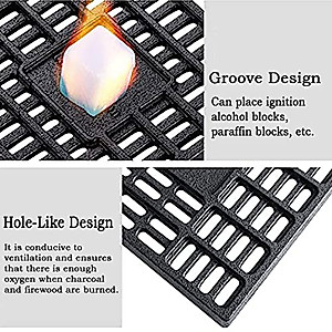 Campingmoon Cast Iron Grate, Charcoal Grate, Grill Tool, Application Barbecue Cooking Stove/Garden/Camping, T-175