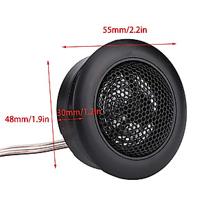 EBTOOLS for Tweeter Pair of 12V 120W Car Mini Super Power Loud Dome Audio Speaker Tweeter Loudspeaker Horn Kicker Marine tweeters 120w car Speaker Pure high pitched car Speaker