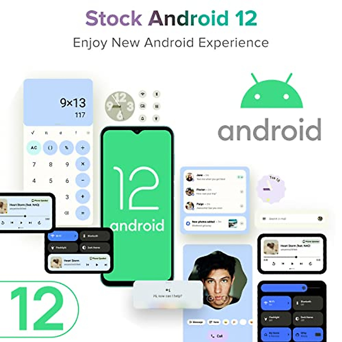 Ulefone Note 14 Unlocked Smartphone - 6.52-inch HD+ Android 12 OS 7GB RAM+16GB ROM 4500mAh Battery 5MP Front Camera 3-Card Slot Glove Mode Supported GPS/Type C Unlocked Mobile Cell Phone (Green)