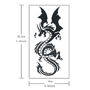 Small dragons Temporary Tattoos Stickers for kids Women Men Girls 6 Sheets, Fake dragon lovely Tattoos Paper Body Sticker Set Party Favors,waterproof and Long Lasting body tattoos by Yesallwas (Set 1)