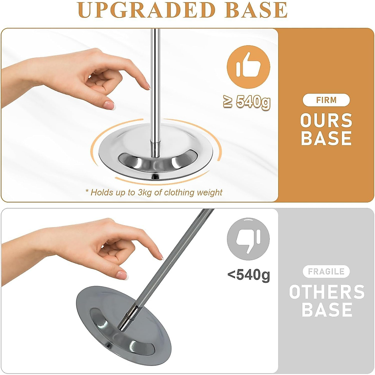 𝟐 𝐏𝐜𝐬 Adjustable T Shirt Display Adult/Child Flexible Shoulder Stand Shirt Rack for Vendors, Portable Hanging Metal Clothing Display, Garment Hanger Rack Coat Holder for Retail -31.5 Inch Height