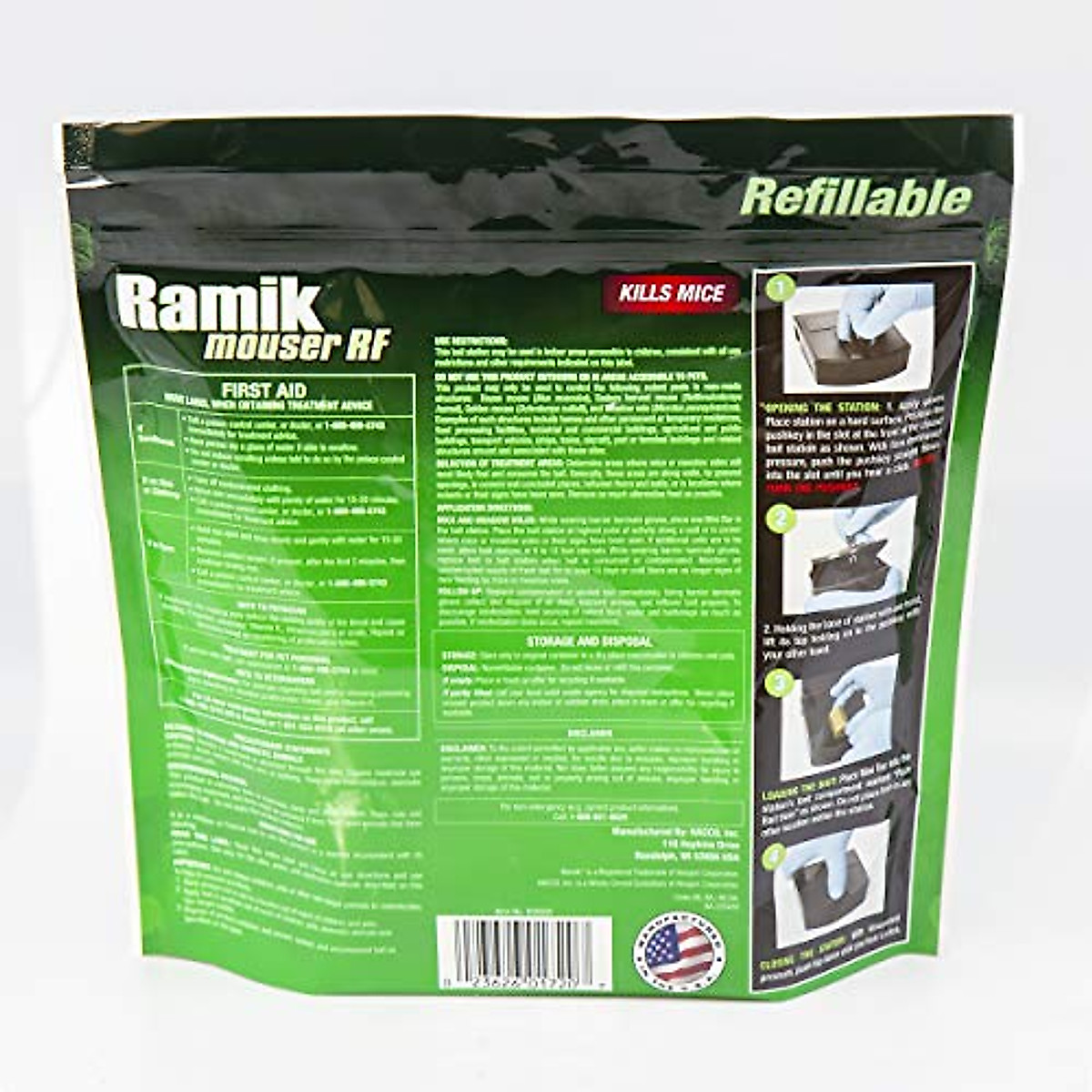 Neogen 900 Rodenticide Dramik Refillable Bait Station 16 Ounce 000, 16oz, Black