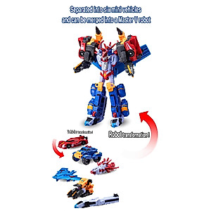 Priming Water Mini MasterV/Popular Toy / 6 Mini Vehicles can be Separated and Combined into Master V Robot, Master V Robot