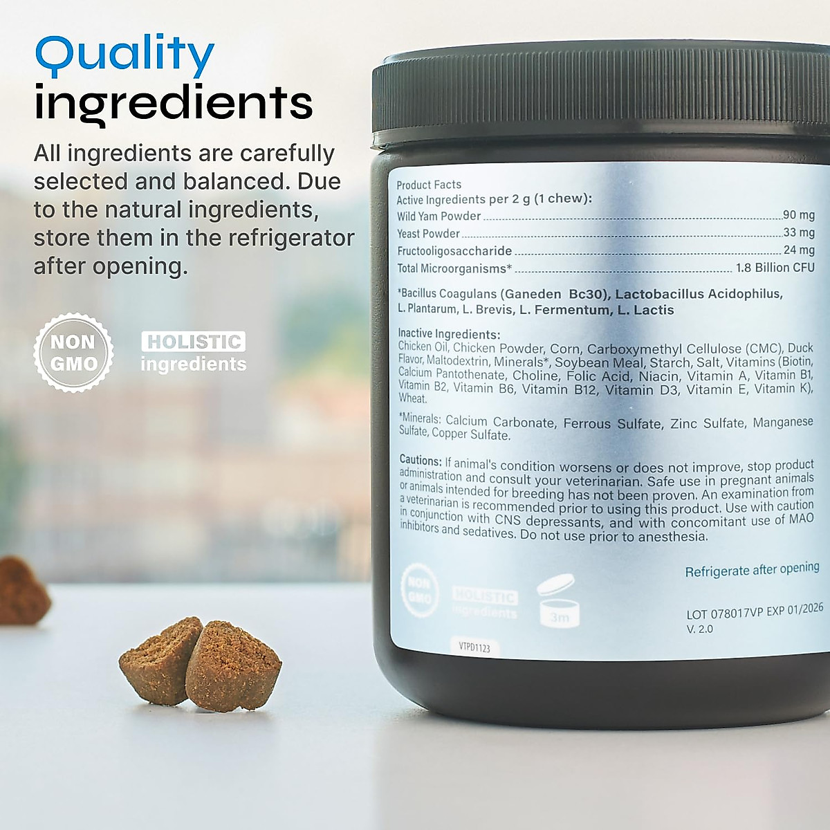 Probiotics for Dogs - Dog Probiotics for Digestive Health - Dog Gut Health Probiotics - Pet Probiotics for Dogs Gut Health Digestive & Immune Support - Probiotic Chews for Dogs with Digestive Enzymes