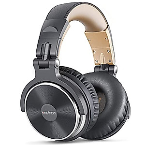 Boytone BT-10BR Wired Over Ear Headphones Hi-Res Studio Monitor & Mixing DJ Stereo Headsets with 50mm Drivers and 1/4 to 3.5mm Audio Jack, Foldable for Computer Recording Phone Guitar Laptop
