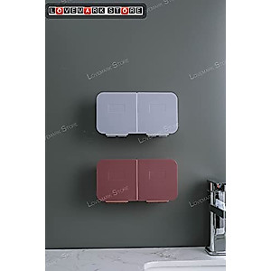 Qtip Holder | WALL-MOUNTED for Cotton Swabs | ORGANIZER | STORAGE BOX | 2 SEPARATE SECTIONED, WALL-MOUNTED, MULTI-PURPOSE COSMETIC BOX | JEWELRY STORAGE | MAKEUP COTTON SWAB ORGANIZER | HOUSEHOLD STORAGE BOXES. USAGE BEDROOM, BATHROOM, MAKEUP-TABLE