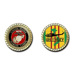 UH-1 Huey Vietnam US Marine Corps Challenge Coin